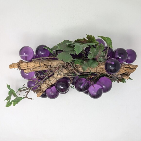 Accents | Vintage Acrylic Lucite Grapes Jumbo Purple Cluster Real ...